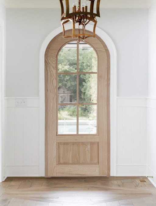 Lucy Raw red american Oak Arch Front Door – Hardware Concepts
